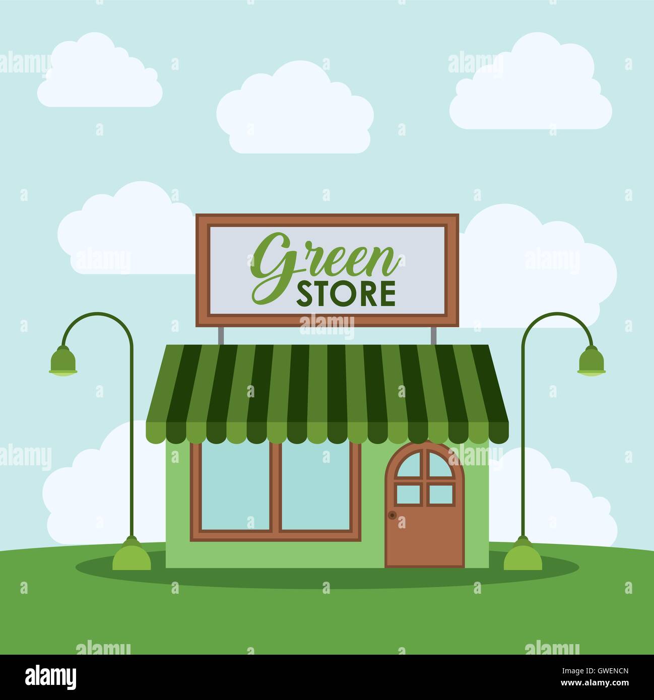 Green store and eco design Stock Vector Image & Art - Alamy