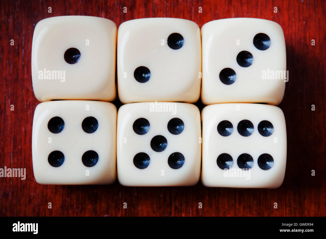 dice one to six Stock Photo - Alamy