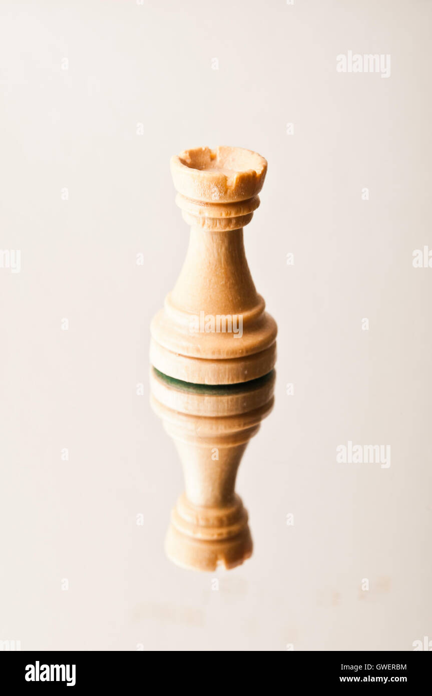White wooden rook chess piece hi-res stock photography and images - Alamy