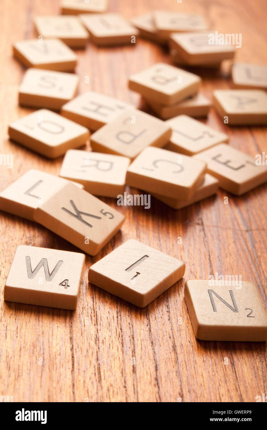 Scrabble pieces hi-res stock photography and images - Alamy
