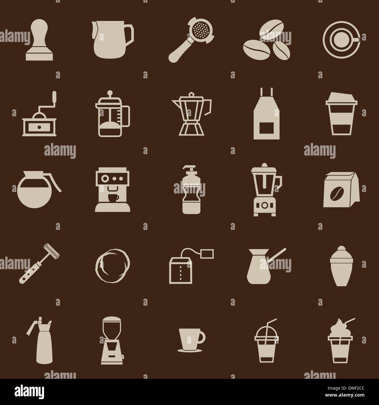 Barista color icon on brown background, stock vector Stock Vector Image ...