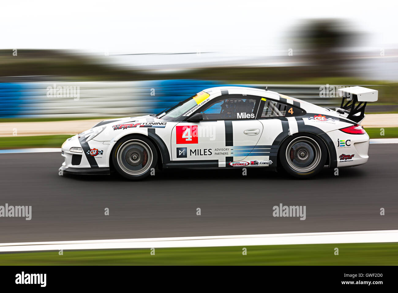 MELBOURNE/AUSTRALIA - SEPTEMBER 10, 2016: Tim Miles behind the wheel of ...