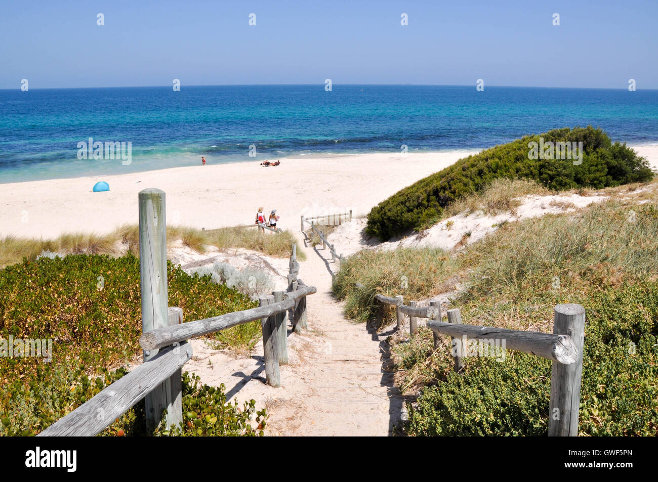 Cottesloe,WA,Australia-January 6,2016:Path to Cottesloe Beach with ...