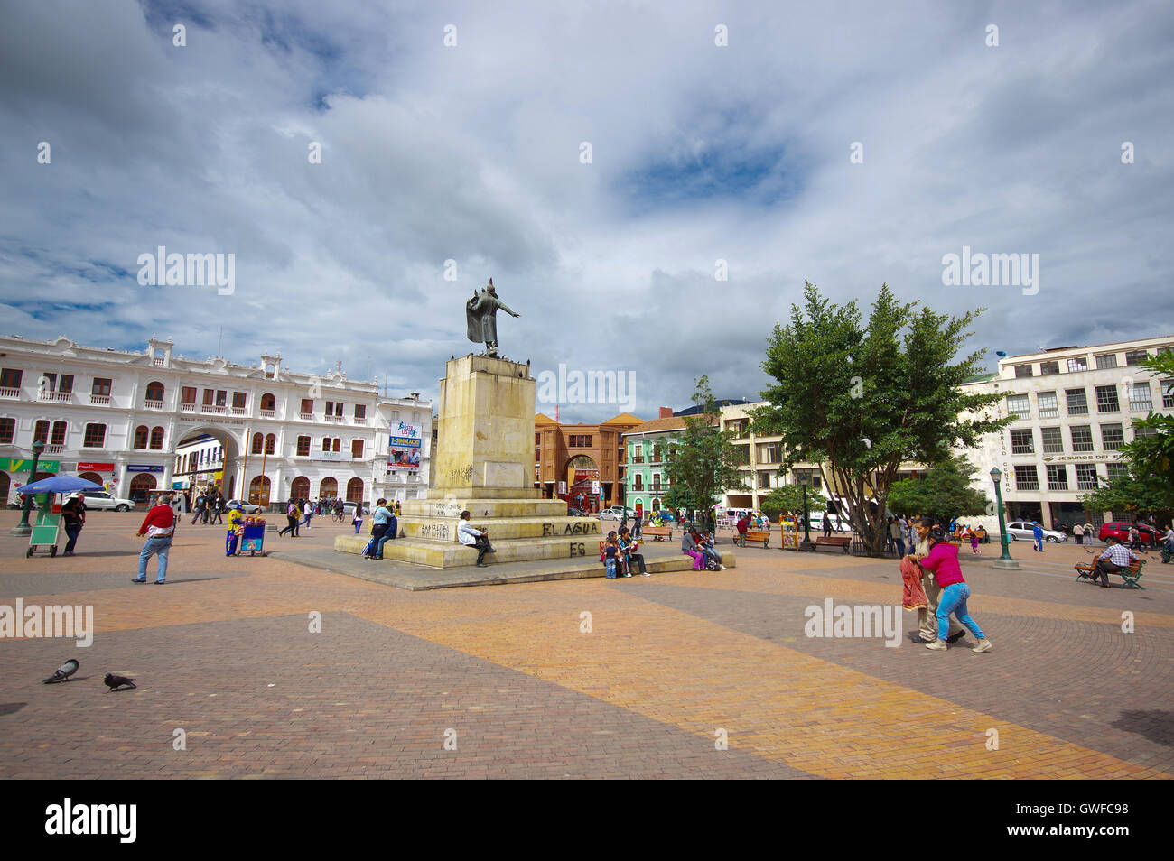 PASTO, COLOMBIA - JULY 3, 2016: statue of antonio narino, political and ...