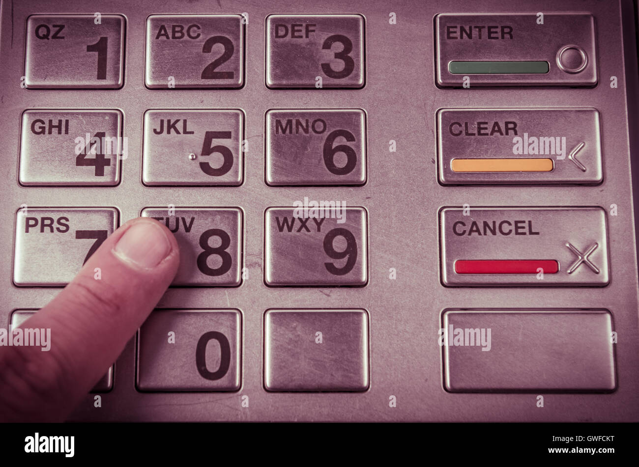 Closeup of atm machine keyboard Stock Photo - Alamy