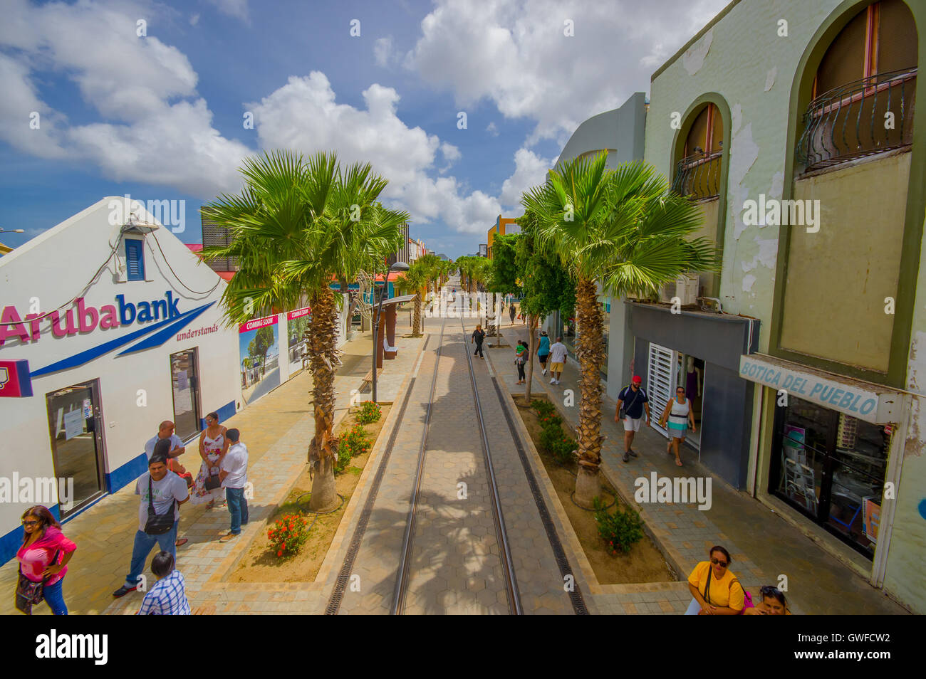 Aruba blue architecture house detail hi-res stock photography and ...