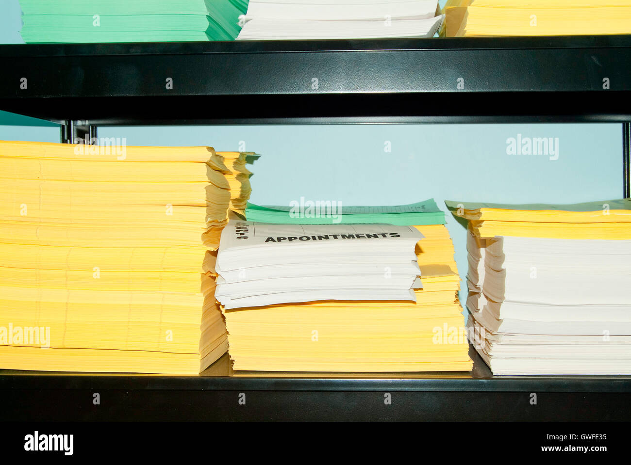 Medical Records folder archive organized in the file cabinet Stock ...