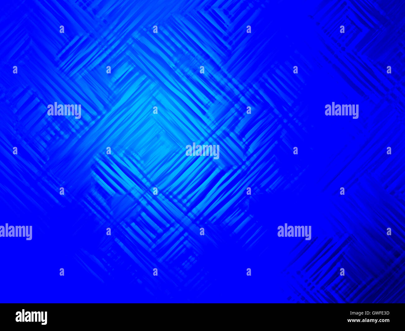 An abstract cold blue background with a pattern of dark and light lines ...