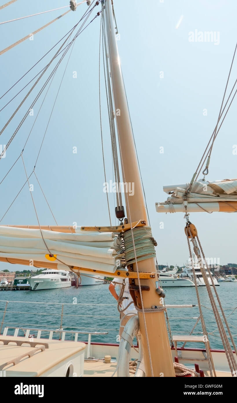 Views of the private sail yacht Stock Photo - Alamy