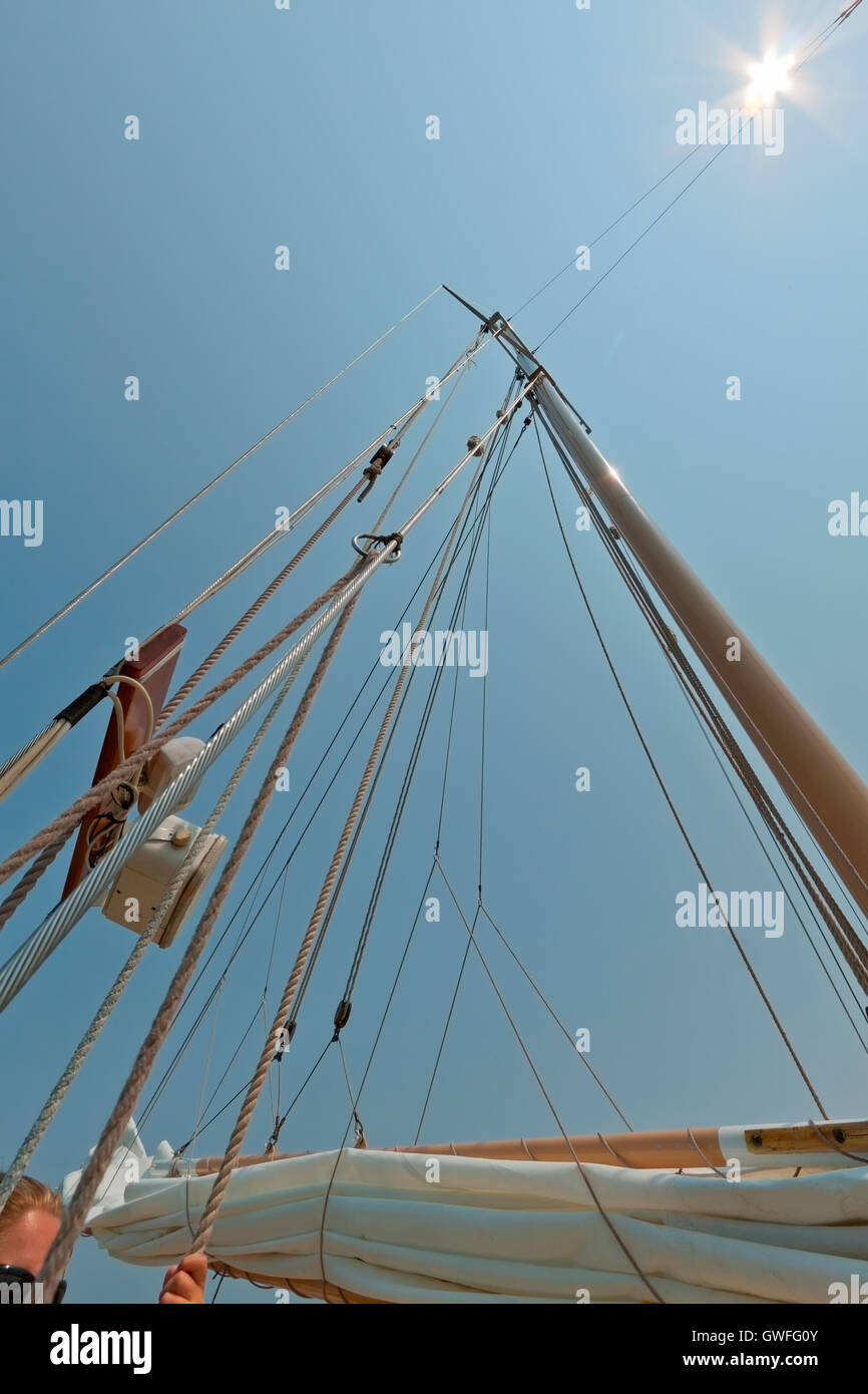 Views of the private sail yacht Stock Photo - Alamy