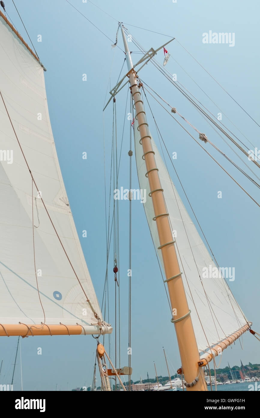 Views of the private sail yacht Stock Photo - Alamy