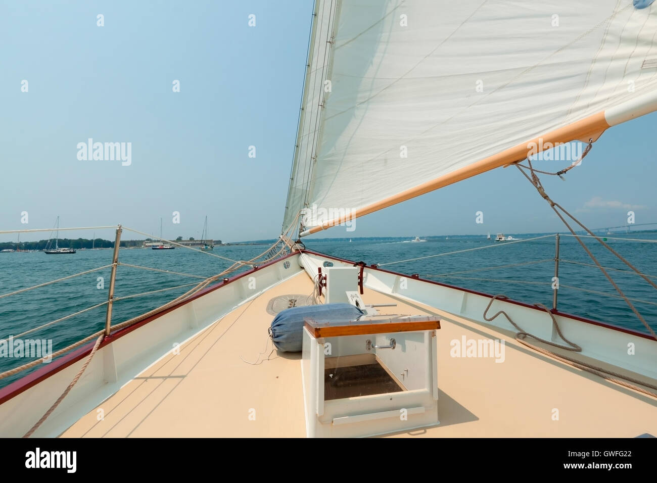 Views of the private sail yacht Stock Photo - Alamy