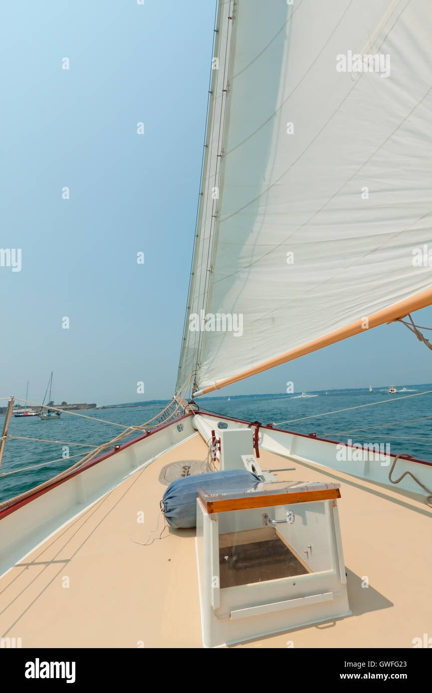 Views of the private sail yacht Stock Photo - Alamy