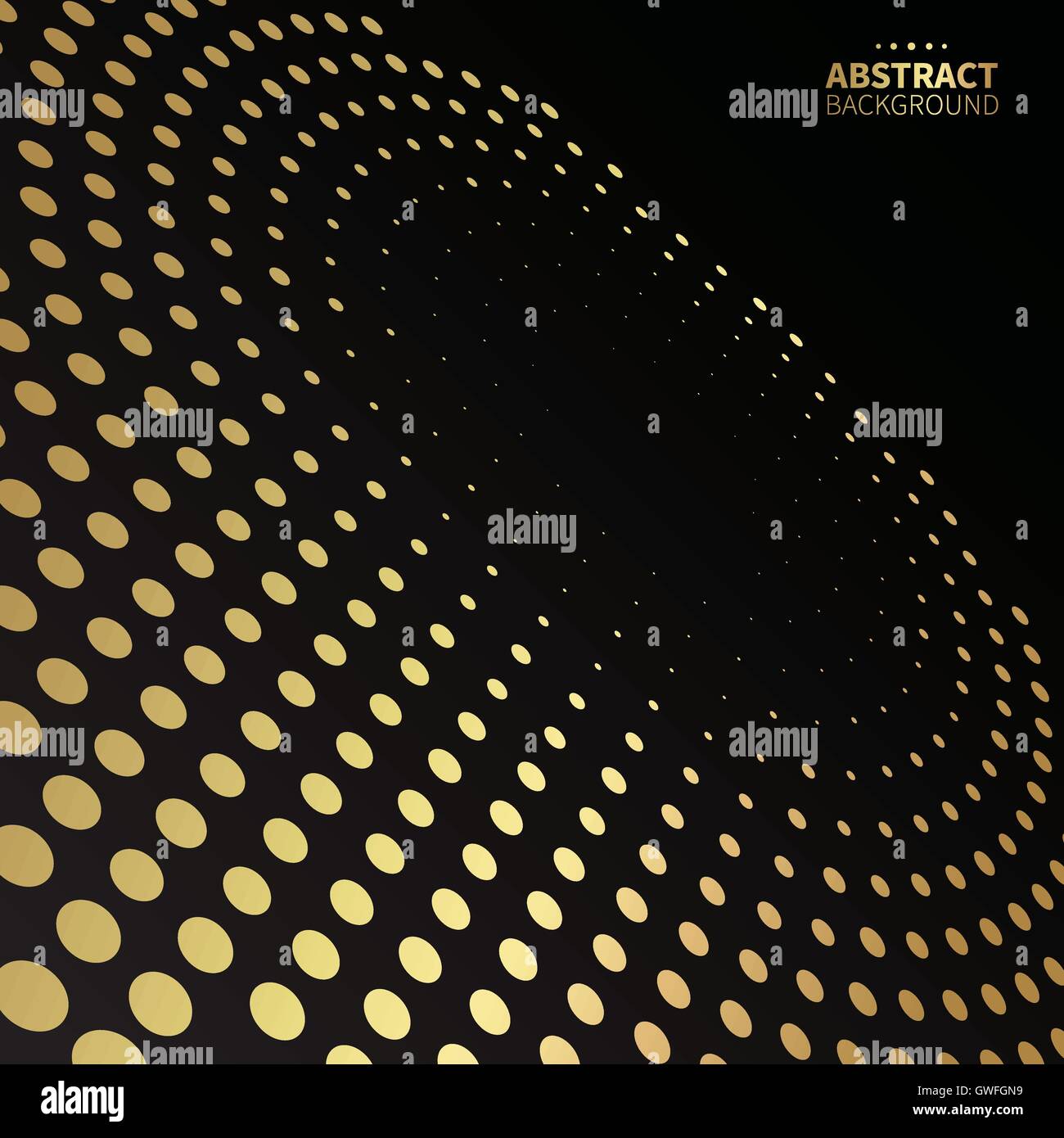 Luxury golden dotted pattern on black background Stock Vector Image ...