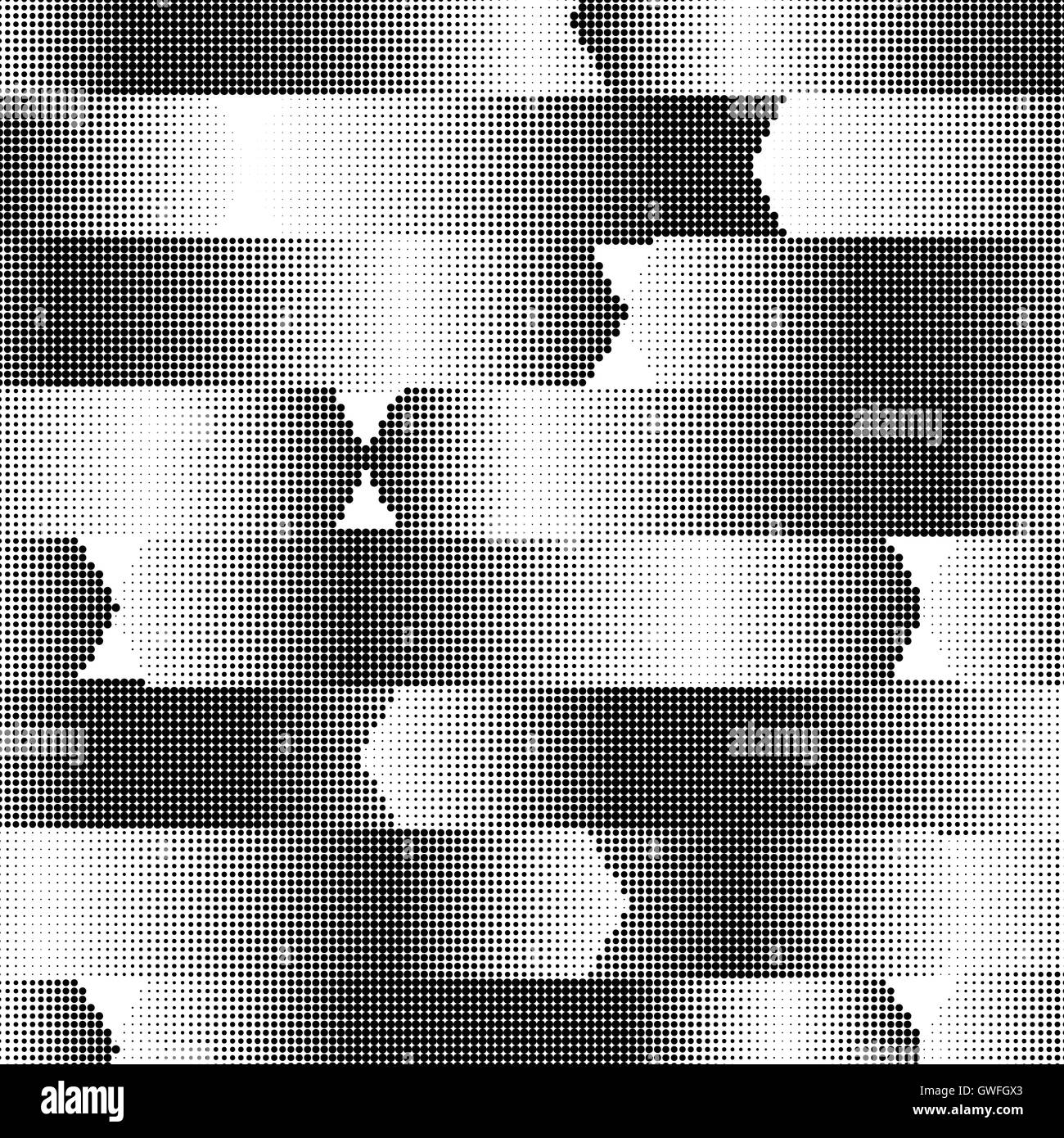 Abstract dotted pattern design on white background. Arrow shape Stock ...