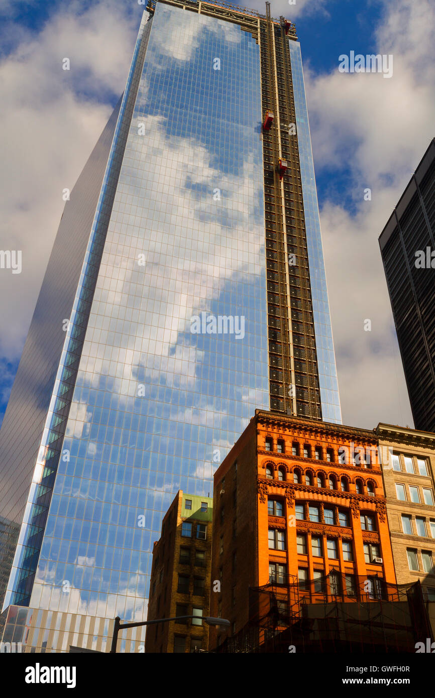 Views of New York City, USA. Freedom Tower and the World Trade Center ...