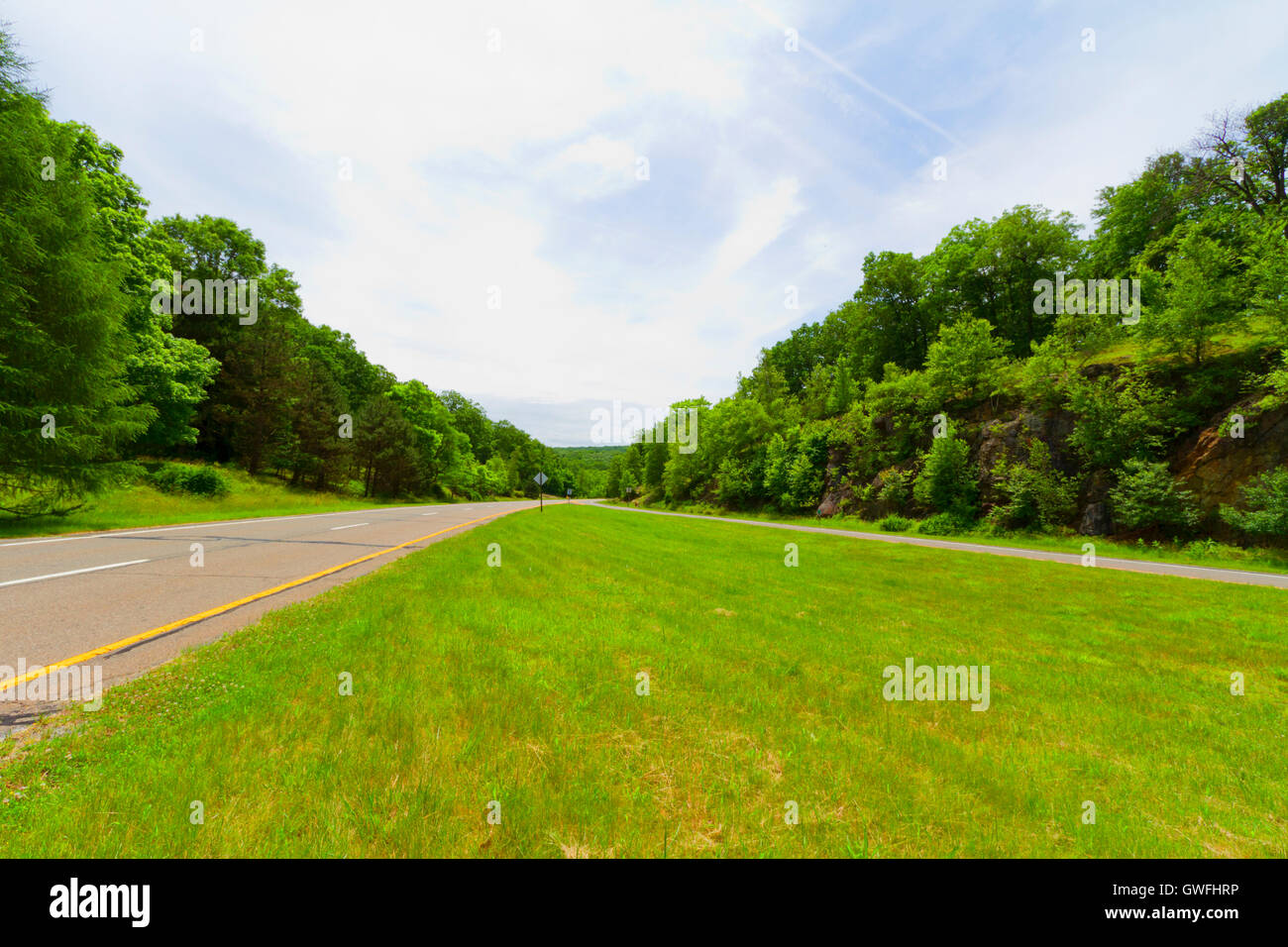 General view of a paved road Stock Photo - Alamy