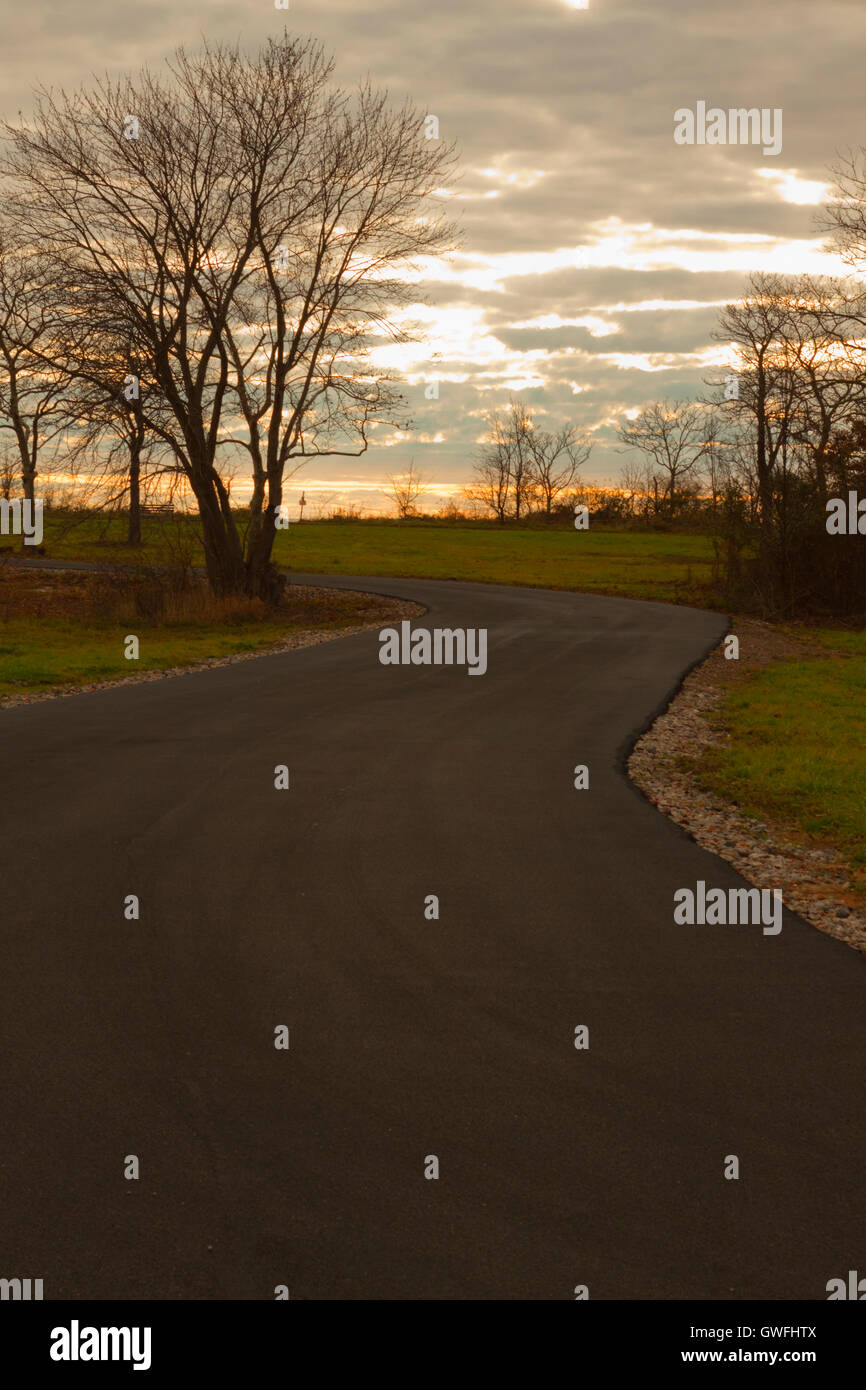 General view of a paved road Stock Photo - Alamy