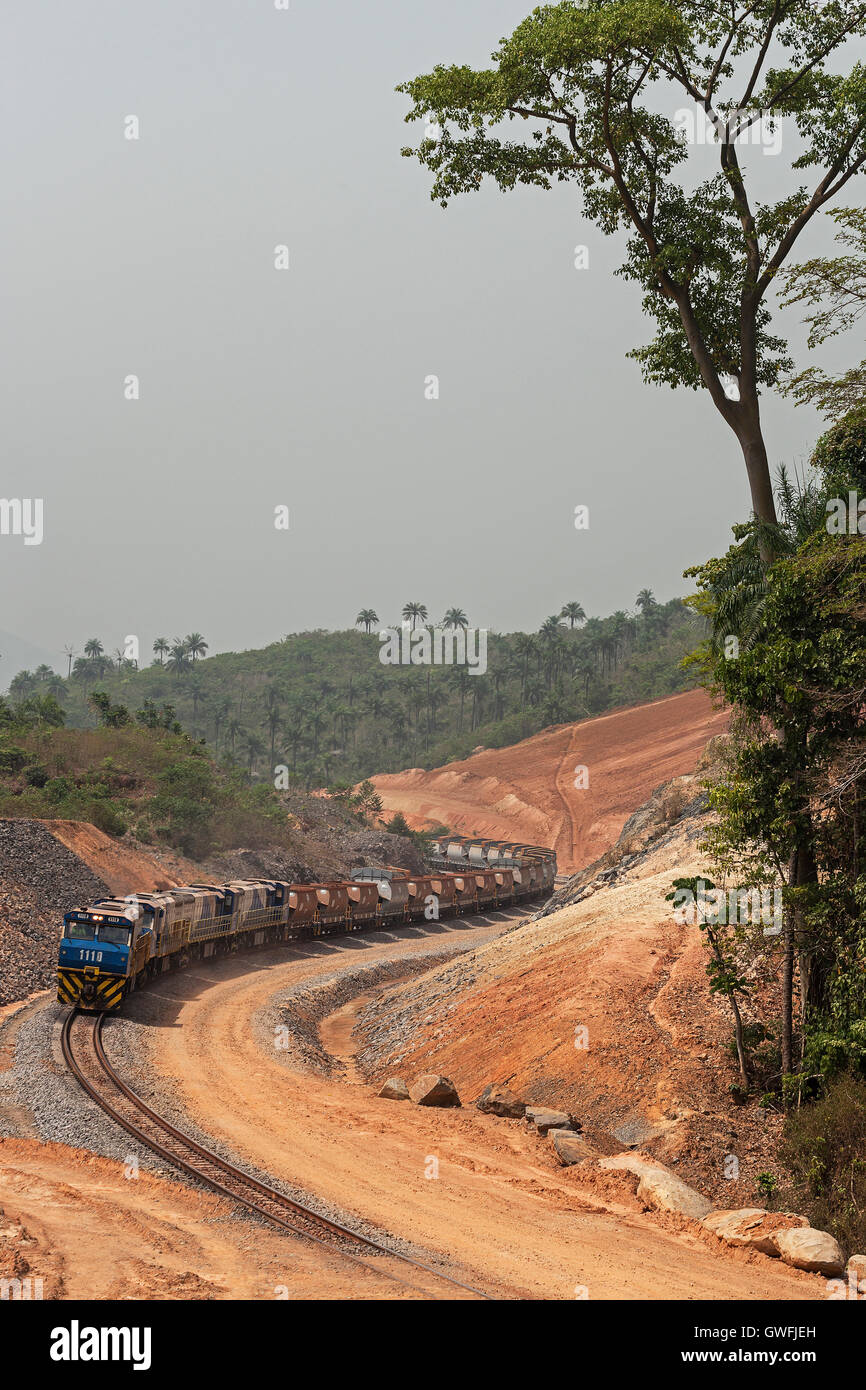 Operations for transporting and managing iron ore. Empty 100 wagon ore ...