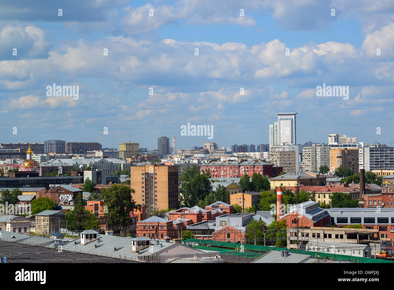 Moscow, Russia - June 8, 2016. View of downtown on top Stock Photo - Alamy