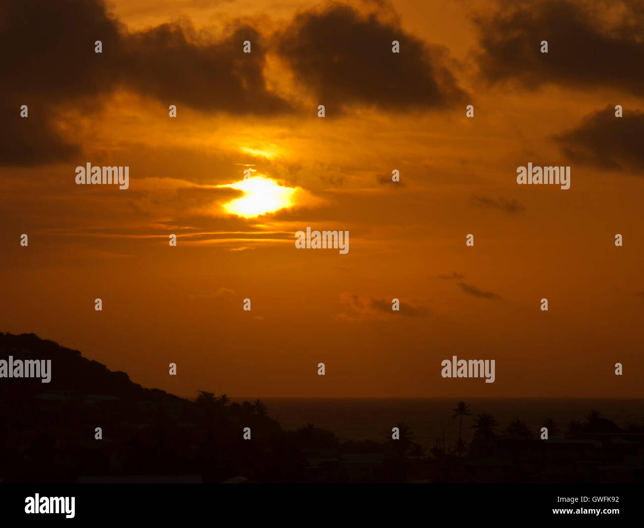 Beautiful natural colors of sunset Stock Photo - Alamy