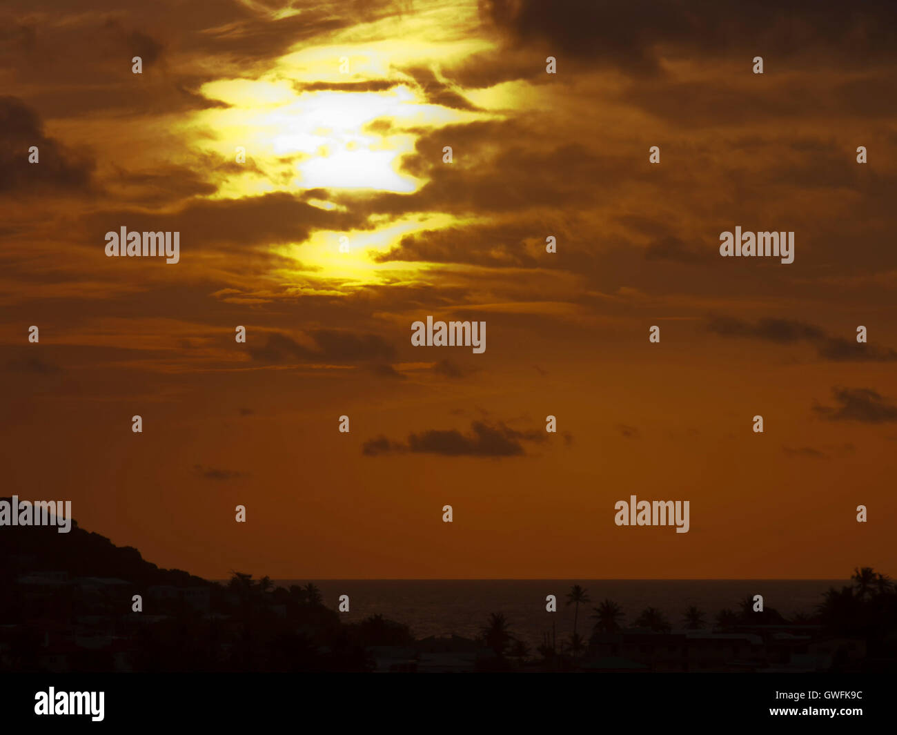 Beautiful natural colors of sunset Stock Photo - Alamy