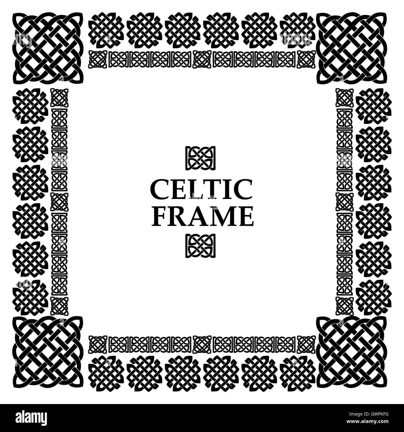 Celtic knot square frame Stock Vector Image & Art - Alamy