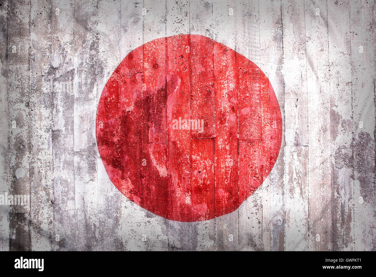 Grunge style of Japan flag on a brick wall for background Stock Photo ...