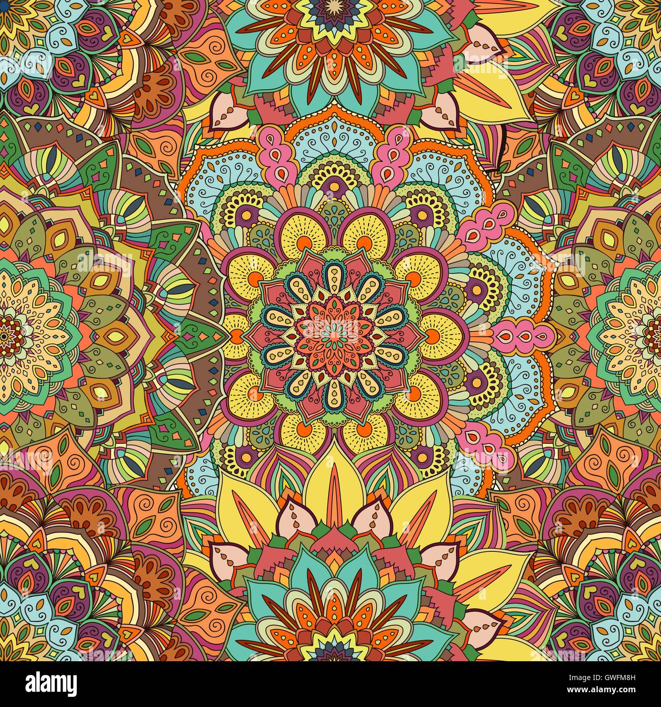 Flower Pattern Intricate 1 Stock Vector Image & Art - Alamy