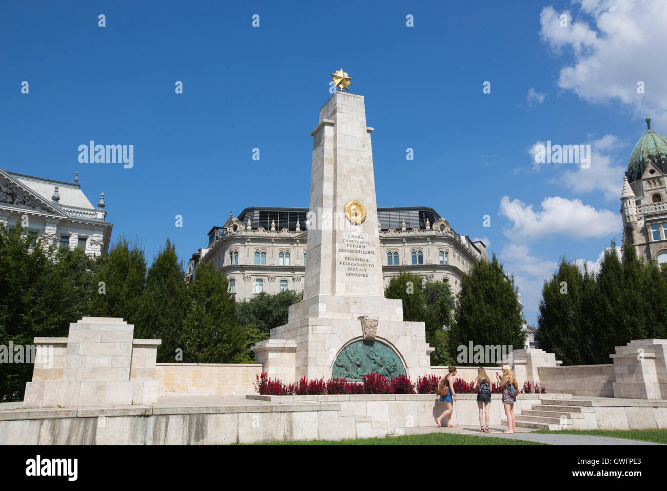 Soviet Obelisk, Red Army War Memorial on Szabadság tér, commemorating ...