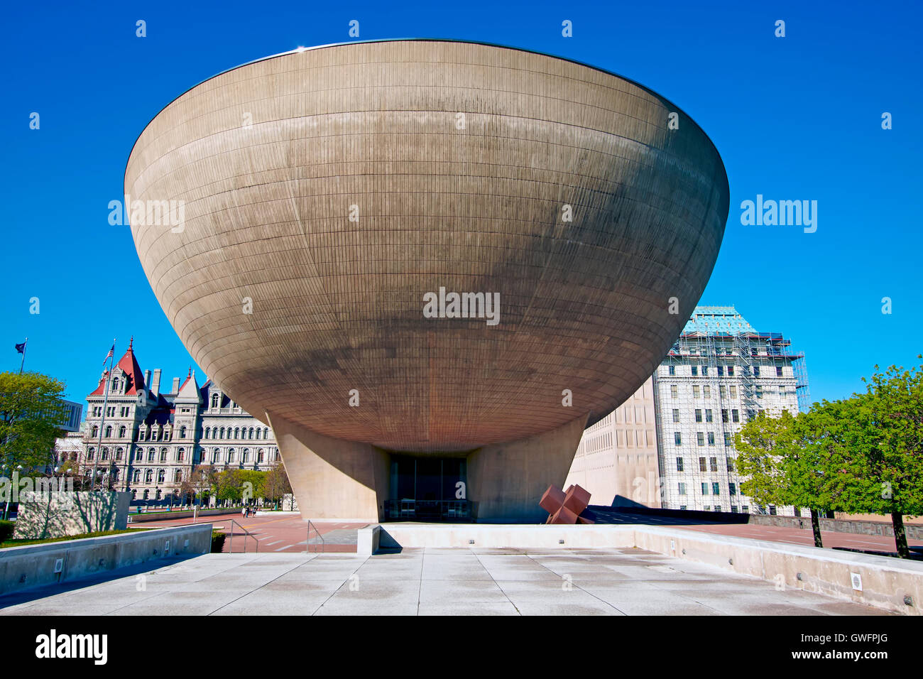 Street view of Albany, Capital of New York State Stock Photo - Alamy