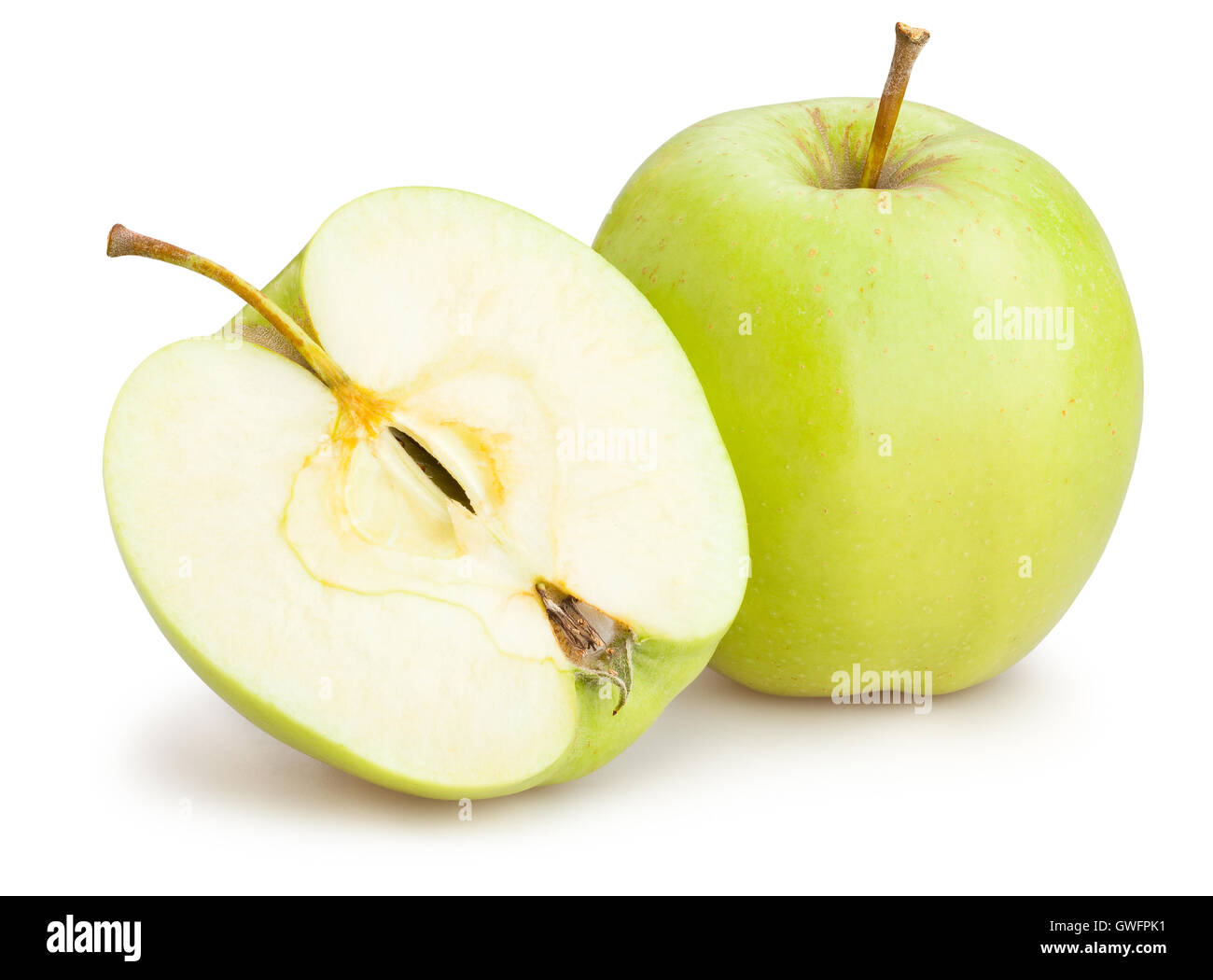 green apples isolated Stock Photo - Alamy