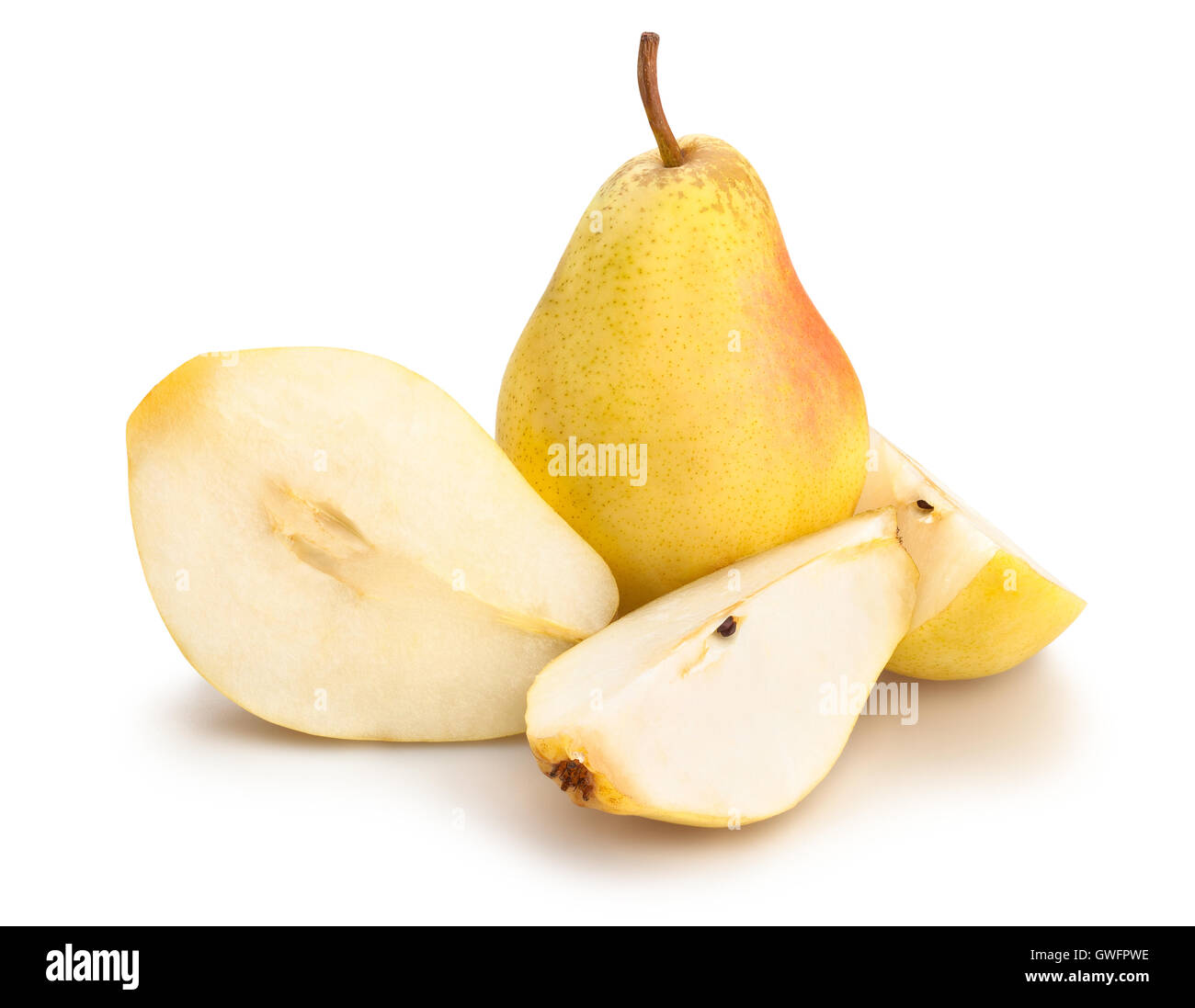 yellow pears isolated Stock Photo - Alamy