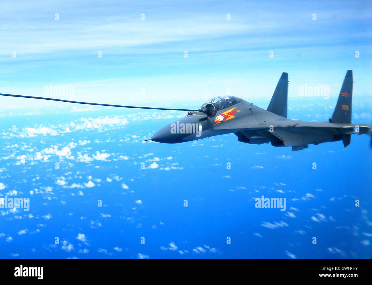 Guangzhou. 12th Sep, 2016. A Chinese Air Force Su-30 fighter is ...