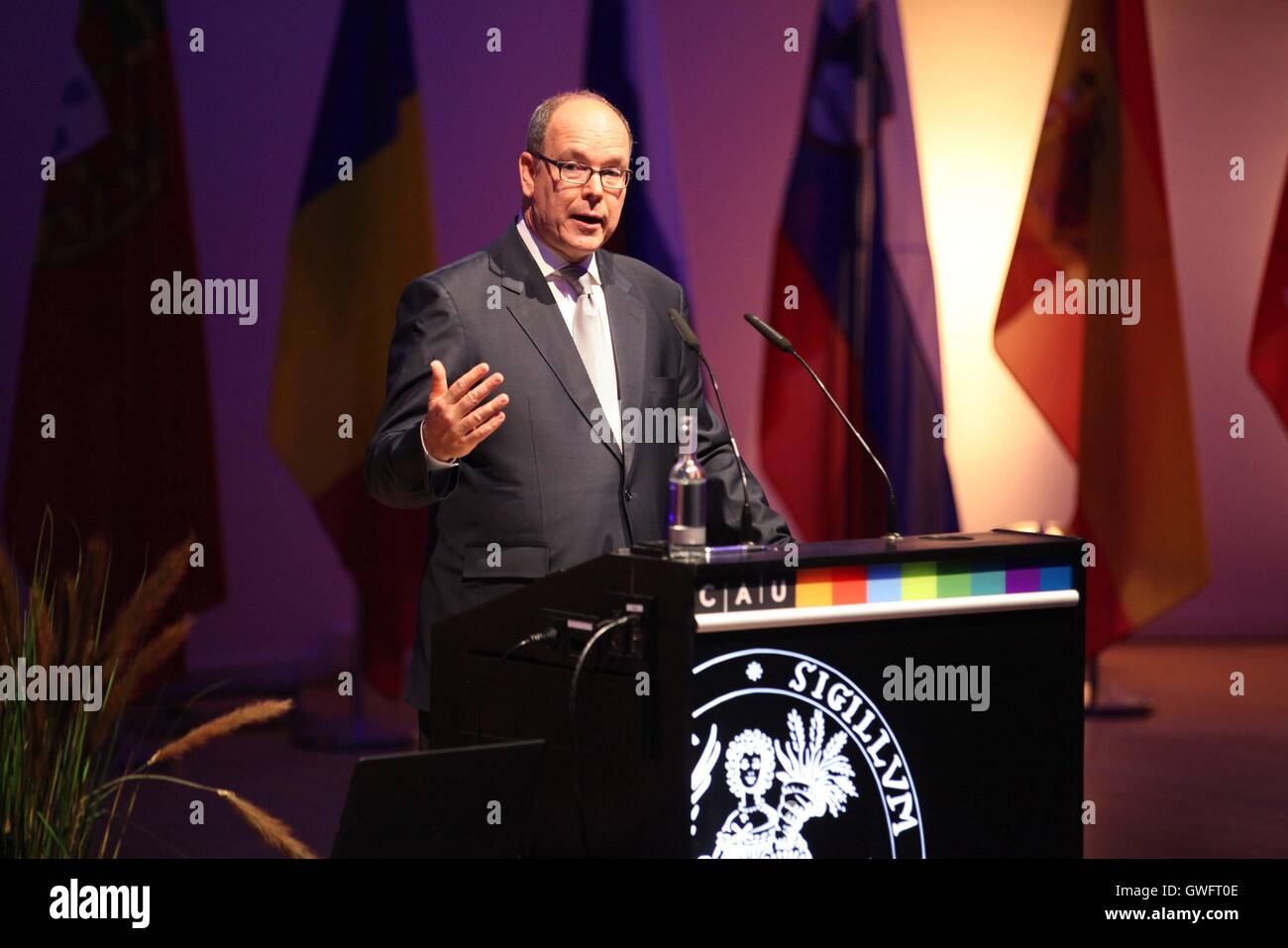 Albert II, Prince of Monaco, delivers his acceptance speech after ...