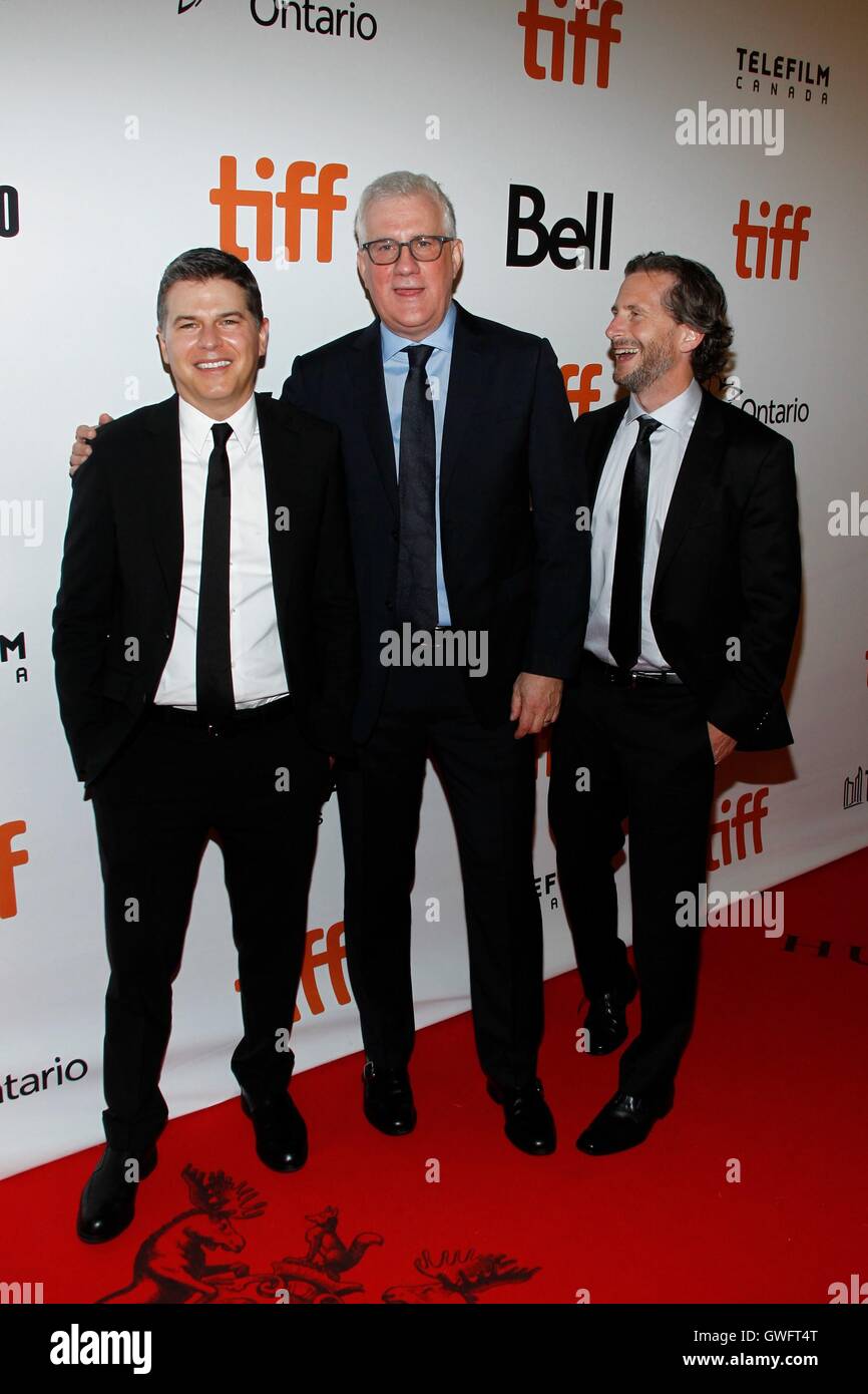 Toronto, ON. 12th Sep, 2016. Dan Levine (Producer), David Linde ...