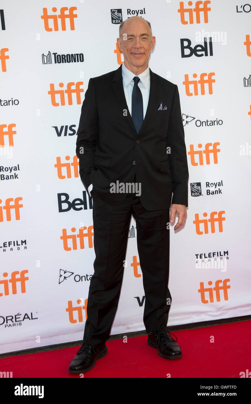 Toronto, Canada. 12th Sep, 2016. Actor J.K. Simmons attends the ...