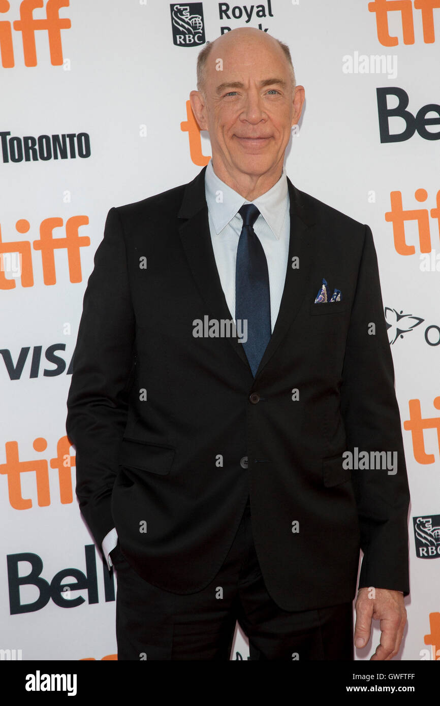 Toronto, Canada. 12th Sep, 2016. Actor J.K. Simmons attends the ...