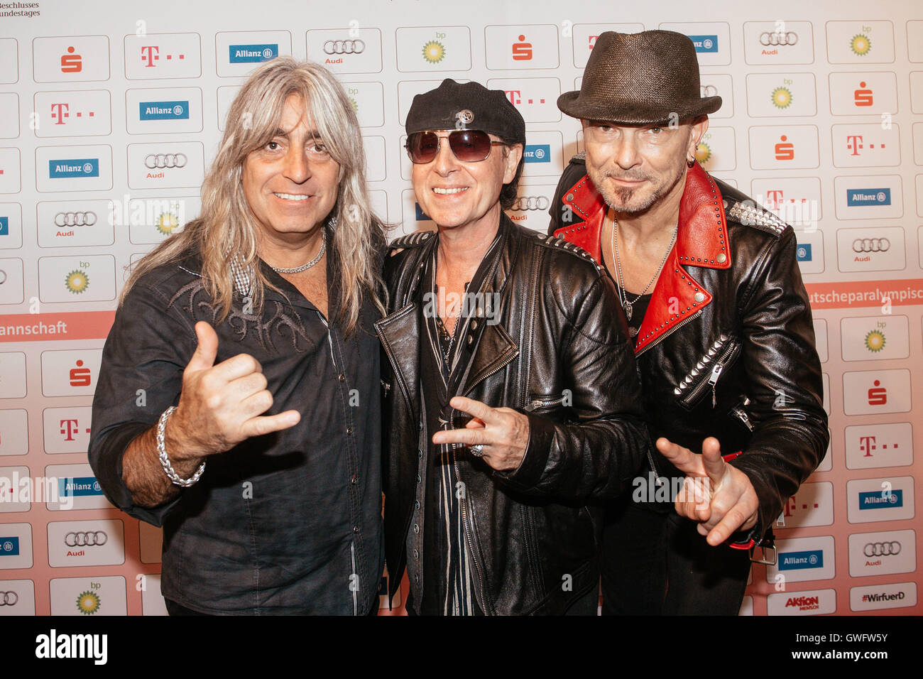 Members of the German Band Scorpions pose at the German House during ...