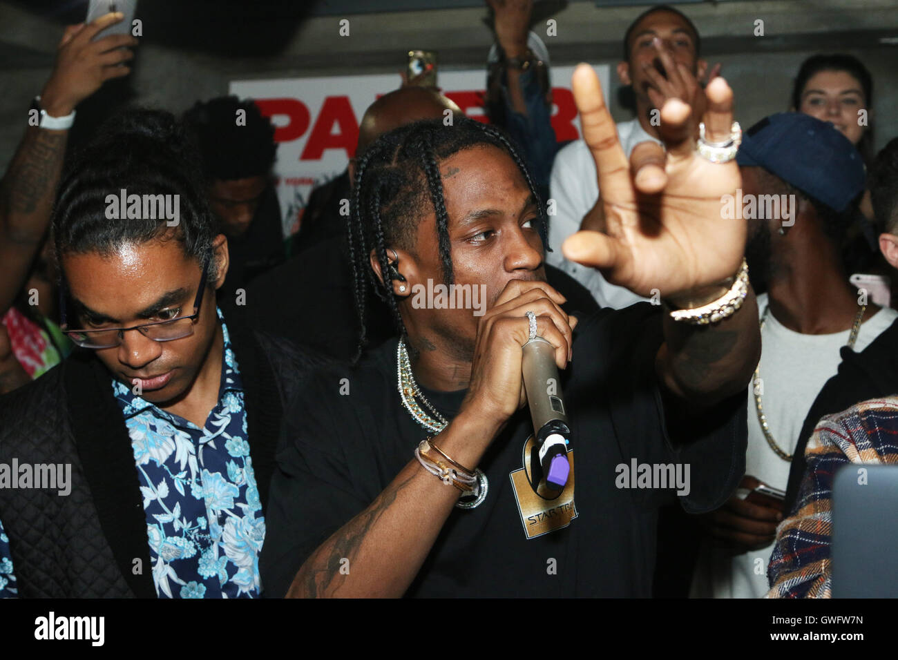NEW YORK, NY - SEPTEMBER 12, 2016 Travis Scott performs at Paper ...