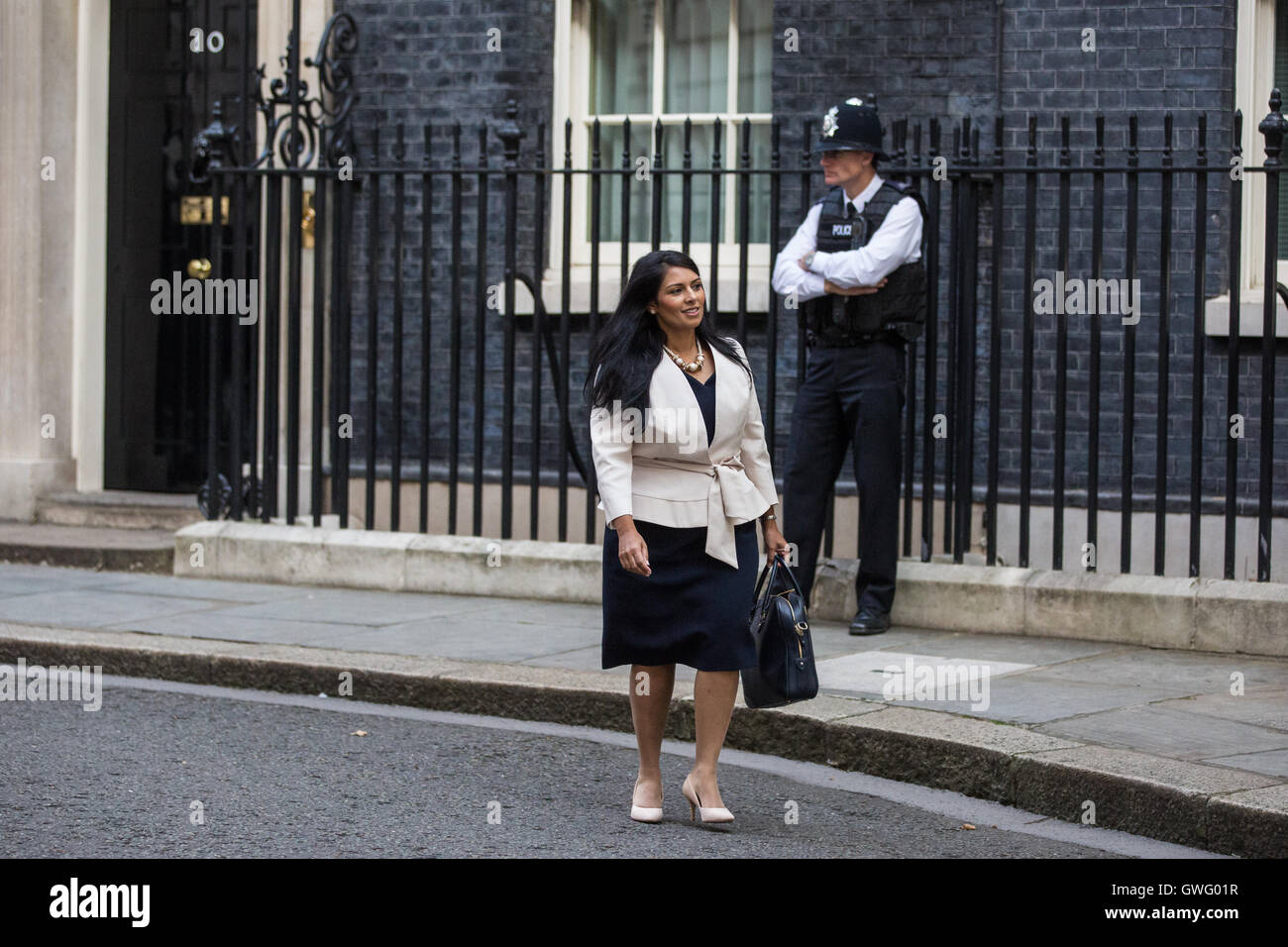International development secretary priti patel leaves 10 downing street hi-res stock ...
