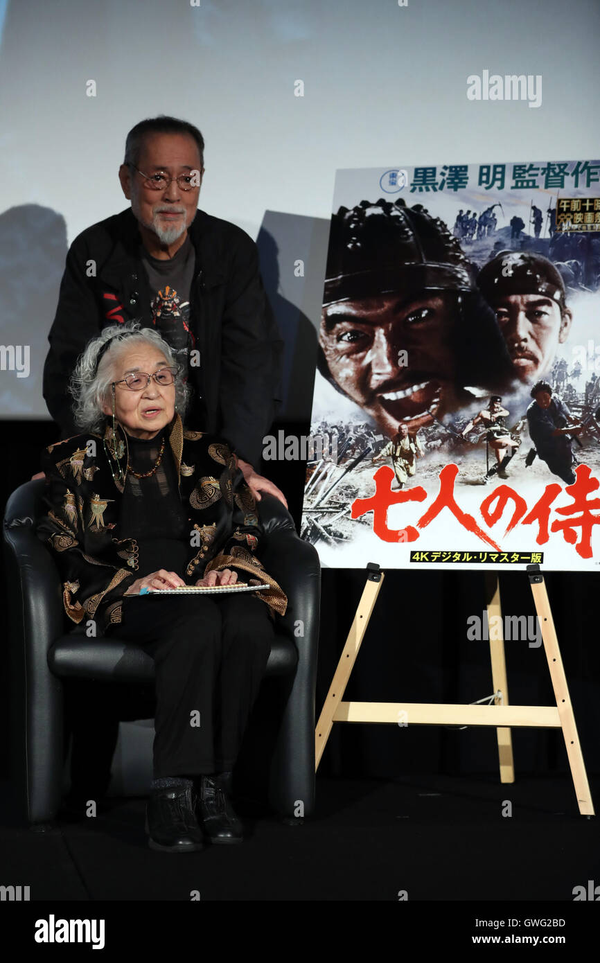 Tokyo, Japan. 13th Sep, 2016. Japanese movie star Tatsuya Nakadai and ...