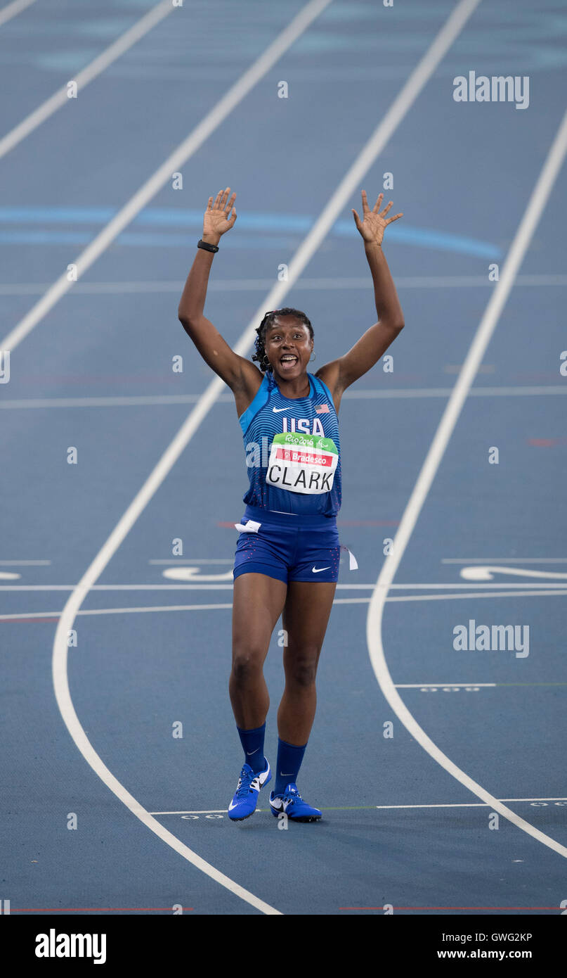 USA sprinter Breanna Clark wins the gold medal in the women's 400 ...