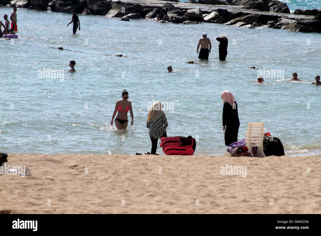 Israel beach woman bikini hi-res stock photography and images - Alamy