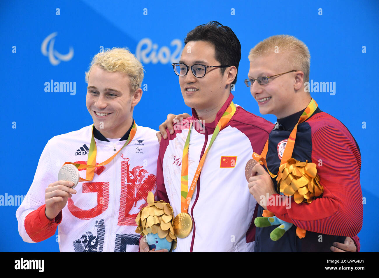 Rio de Janeiro, Brazil. 13th Sep, 2016. (L-R) Oliver Hynd (GBR), Cong ...