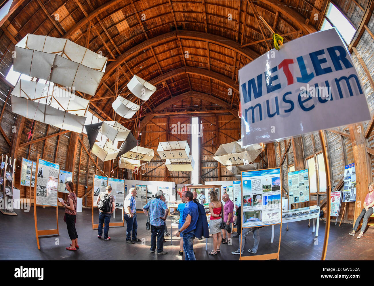Lindenberg, Germany. 13th Sep, 2016. Visitors standing in the old ...