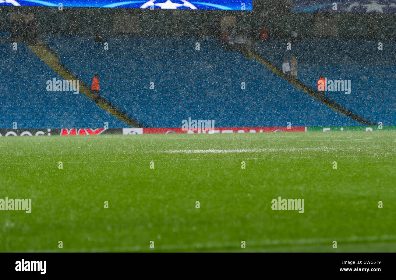 Manchester, UK. 13th Sep, 2016. View of the empty stadium after the ...