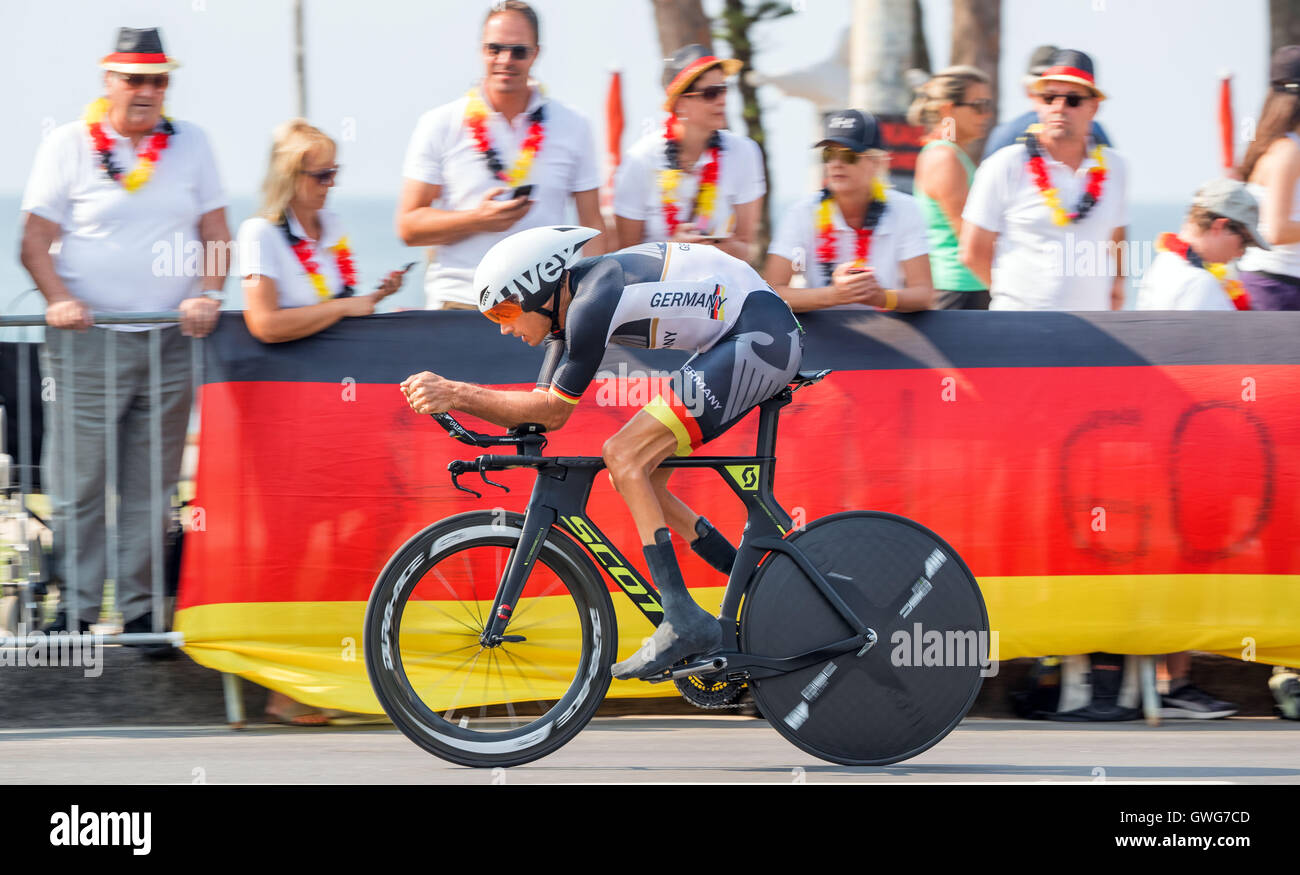 Michael Teuber of germany competes in Men's Time Trial C1 during the ...