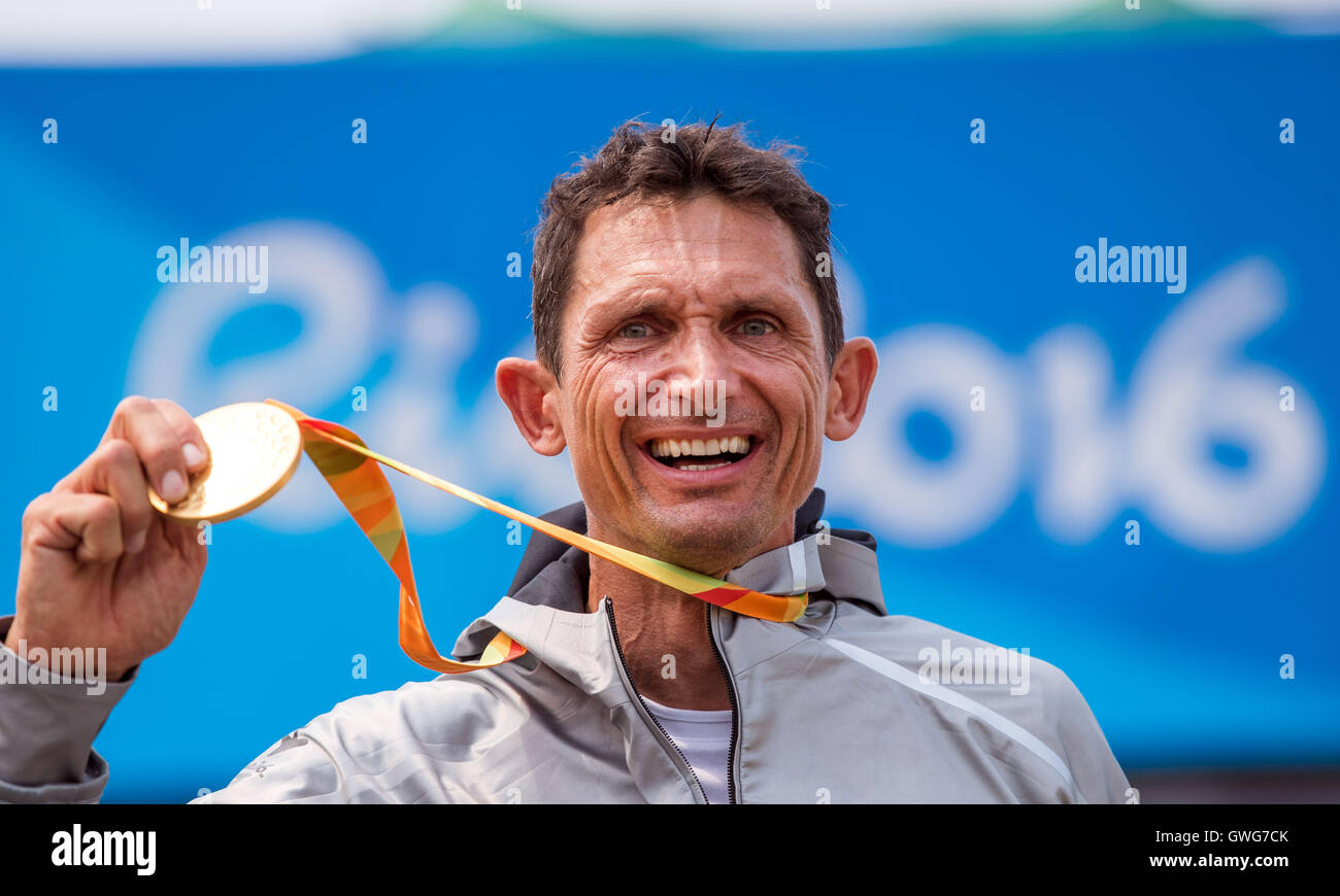 Michael Teuber of germany celebrates after Men's Time Trial C1 during ...