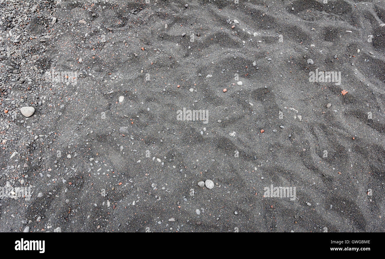 black vulcanic sand on lanzarote beach Stock Photo - Alamy